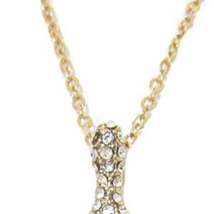 Wishbone Pendant | Jewelry | Pave Crystal Wish Bone Necklace Adjustable ...